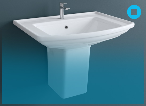 Half Pedestal Basin – HOLO – German Touch Sanitary Ware